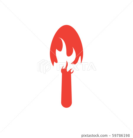 Spoon fire graphic design template vector isolated - Stock Illustration ...