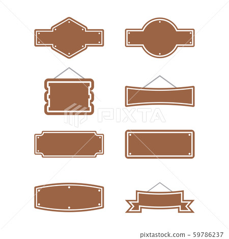 Blank western sign board graphic design template - Stock Illustration ...