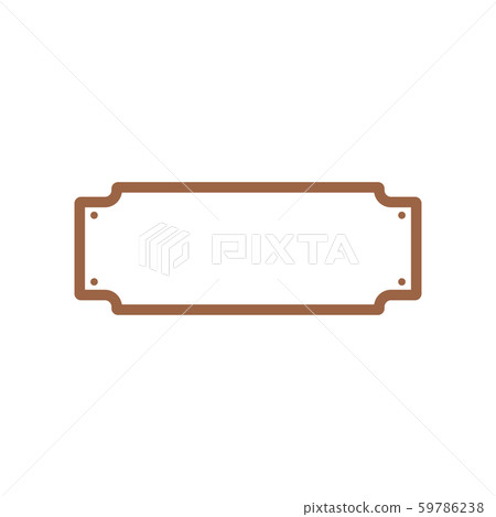 Blank western sign board graphic design template - Stock Illustration ...