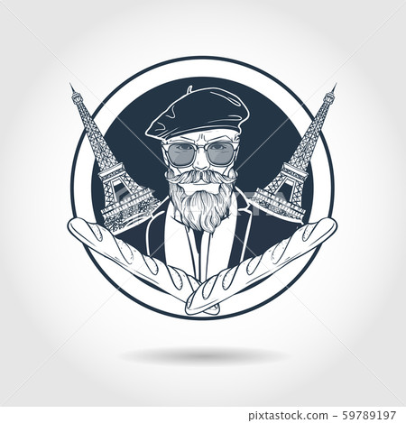 Hand drawn sketch french man - Stock Illustration [59789197] - PIXTA