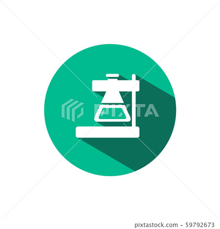 Laboratory conical flask icon with shadow - Stock Illustration ...