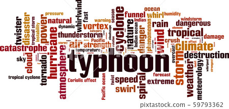 Typhoon word cloud - Stock Illustration [59793362] - PIXTA