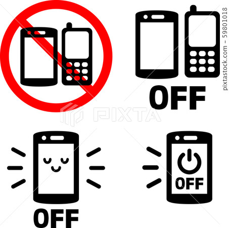 Smartphone, mobile phone power off mark - Stock Illustration [59801018 ...