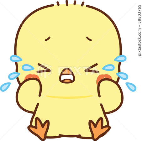 Chick sitting and crying - Stock Illustration [59803765] - PIXTA