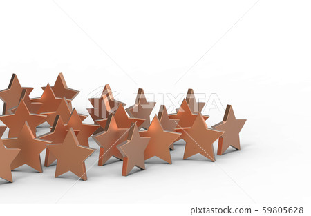 Group of copper stars isolated on white... - Stock Illustration [59805628] - PIXTA