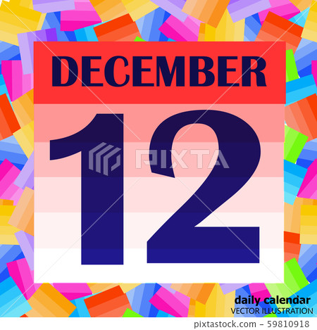 December 12 icon. For planning important day.... - Stock Illustration ...