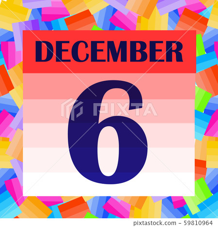 December 6 icon. For planning important day. - Stock Illustration ...
