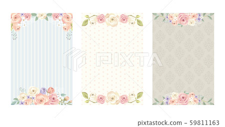 Rose postcard design - Stock Illustration [59811163] - PIXTA
