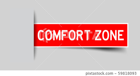 Label sticker red color in word comfort zone - Stock Illustration ...