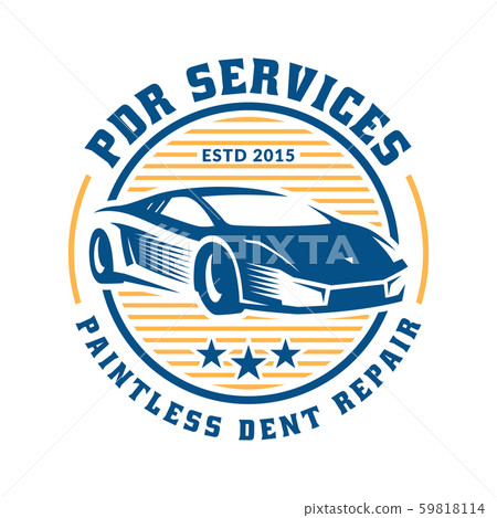 Paintless Dent Repair logo, PDR service logo, - Stock Illustration ...