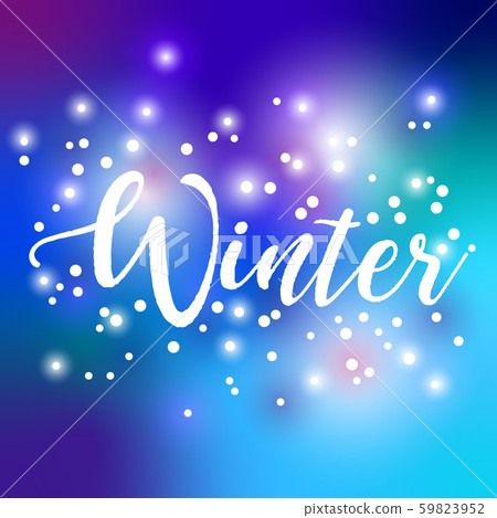 vector winter background with text - Stock Illustration [59823952] - PIXTA
