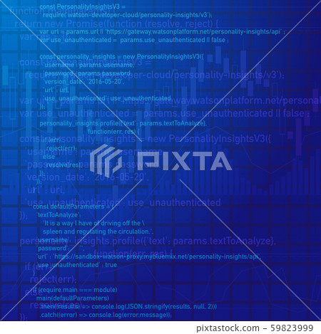 Sample blue program code background - Stock Illustration [59823999] - PIXTA