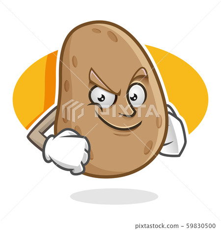 Vector potato character design or potato mascot, - Stock Illustration ...