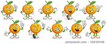 Vector Orange character design or orange mascot, - Stock Illustration ...