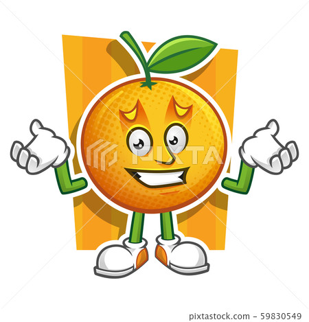 Vector Orange character design or orange mascot, - Stock Illustration ...