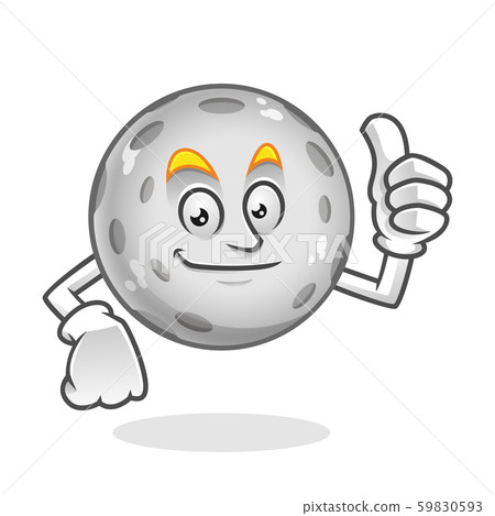 Vector Moon character design or Moon mascot, - Stock Illustration ...