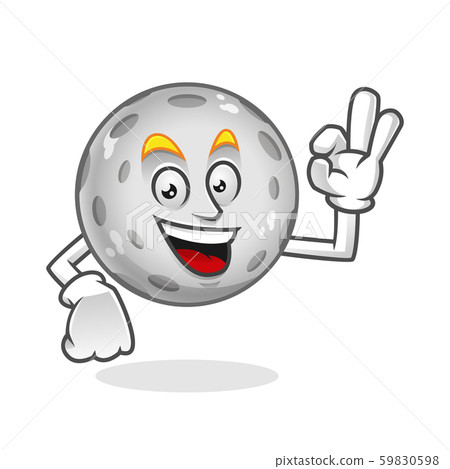 Vector Moon character design or Moon mascot, - Stock Illustration ...