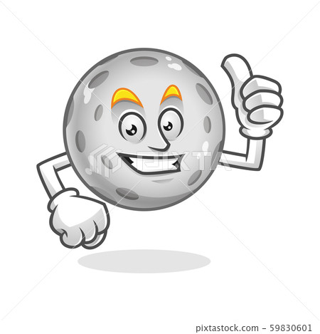 Vector Moon character design or Moon mascot, - Stock Illustration ...