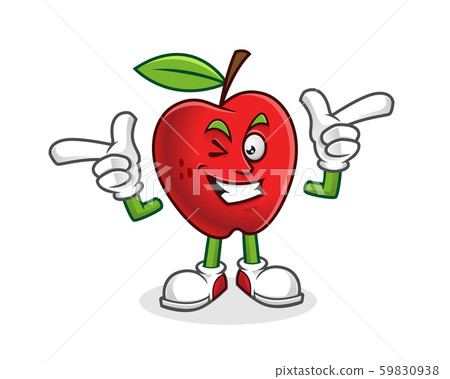 Funky style apple mascot. Vector of Apple - Stock Illustration ...