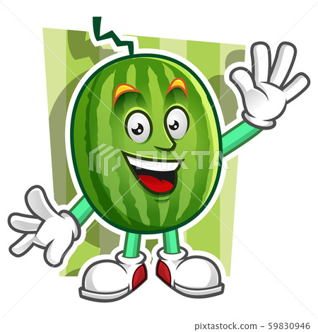 Vector Watermelon character design or Watermelon - Stock Illustration ...