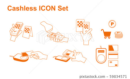 Cashless payment icon set - Stock Illustration [59834571] - PIXTA