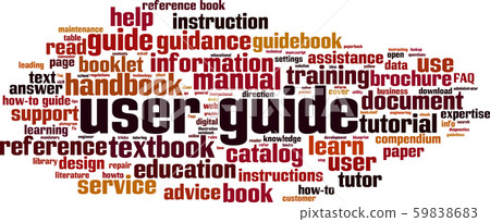 User guide word cloud - Stock Illustration [59838683] - PIXTA