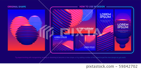 Abstract Shape with Design Pack - Stock Illustration [59842702] - PIXTA