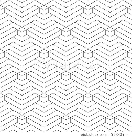 Abstract geometric seamless linear pattern. - Stock Illustration ...