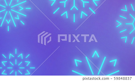 Snowflake neon background. Winter modern design... - Stock Illustration ...