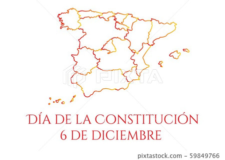 Concept of Constitution Day in Spain or Dia de... - Stock Illustration ...