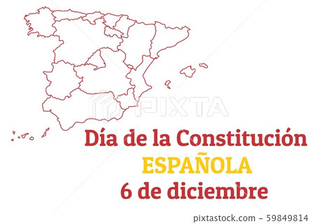 Concept of Constitution Day in Spain or Dia de... - Stock Illustration ...