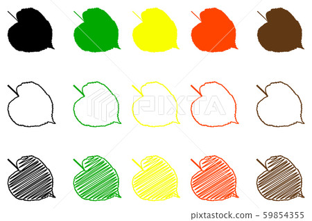linden leaf color set - Stock Illustration [59854355] - PIXTA