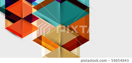 Geometric triangle and hexagon abstract... - Stock Illustration ...