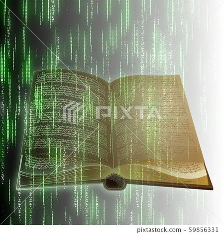 Book and code - Stock Illustration [59856331] - PIXTA