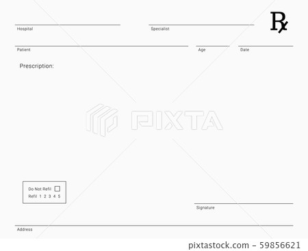 Doctor's Rx pad template. Blank medical - Stock Illustration [59856621 ...