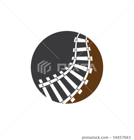 Train tracks vector icon design template - Stock Illustration [59857663 ...