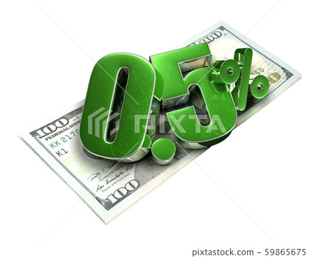 0.5 Percent 3d. - Stock Illustration [59865675] - PIXTA