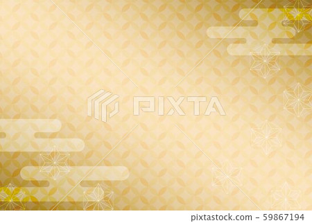 Japanese pattern golden gradient background and... - Stock Illustration ...