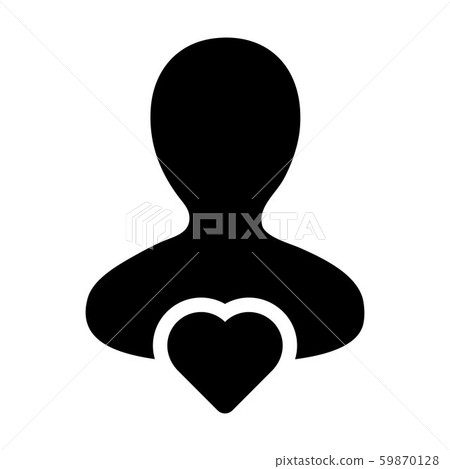 Love icon vector male user person profile avatar - Stock Illustration ...