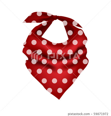 Realistic Detailed 3d Red Neck Scarf. Vector - Stock Illustration ...