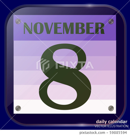 November 8 icon. Vector illustration. - Stock Illustration [59885594 ...
