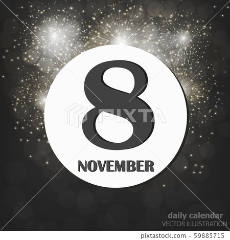 November 8 icon. For planning important day.... - Stock Illustration ...