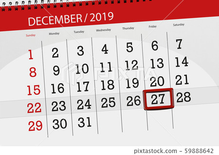 Calendar planner for the month december 2019, - Stock Illustration ...