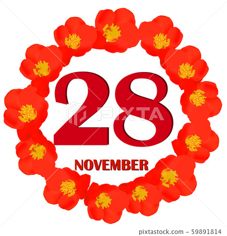 November 28 icon. For planning important day. - Stock Illustration ...