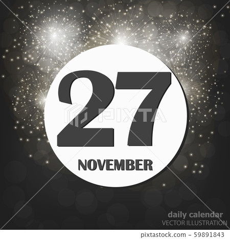 November 27 icon. For planning important day. - Stock Illustration ...