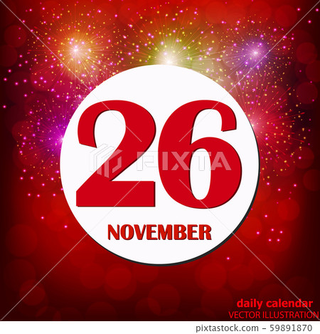 November 26 icon. For planning important day.... - Stock Illustration ...