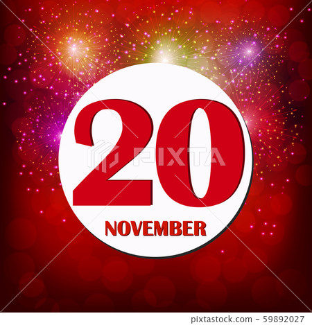 November 20 icon. For planning important day. - Stock Illustration ...