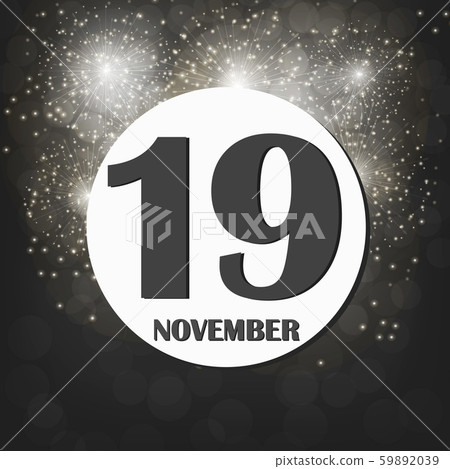November 19 icon. For planning important day. - Stock Illustration ...