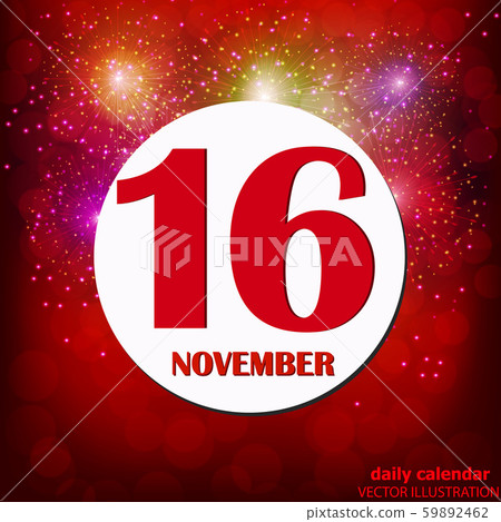 November 16 icon. For planning important day. - Stock Illustration ...