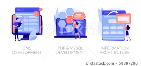 Backend Development vector concept metaphors. - Stock Illustration ...